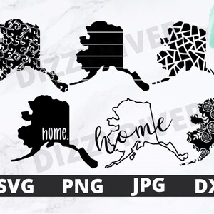 Alaska State Bundle SVG | DXF | PNG | Jpg | 12 Files | Cricut Cut File ...
