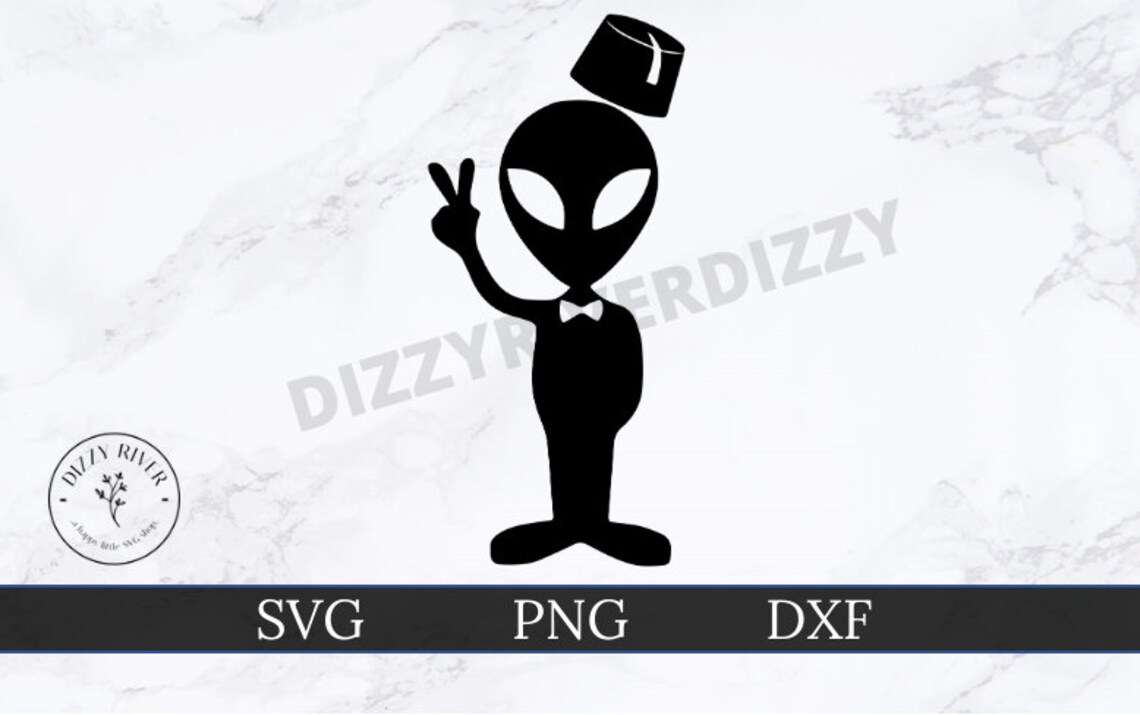 Alien Peace Sign SVG DXF PNG Cricut Cut File - Etsy
