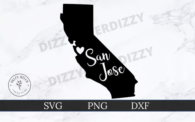 San José California SVG / DXF / PNG / Cricut Cut File / - Etsy España
