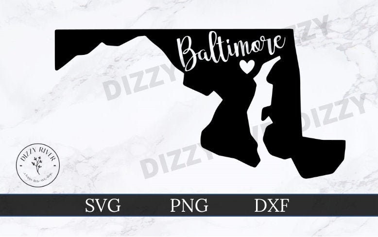 Baltimore Maryland SVG DXF PNG Cricut Cut File | Etsy