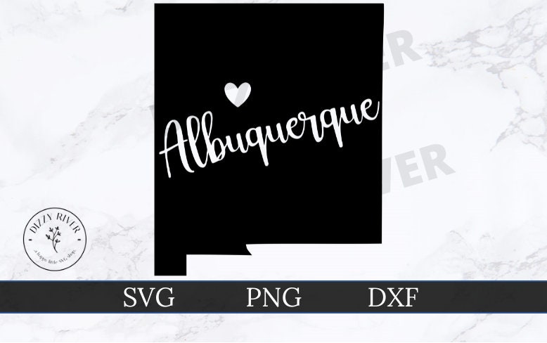 Albuquerque New Mexico SVG DXF PNG Cricut Cut File - Etsy