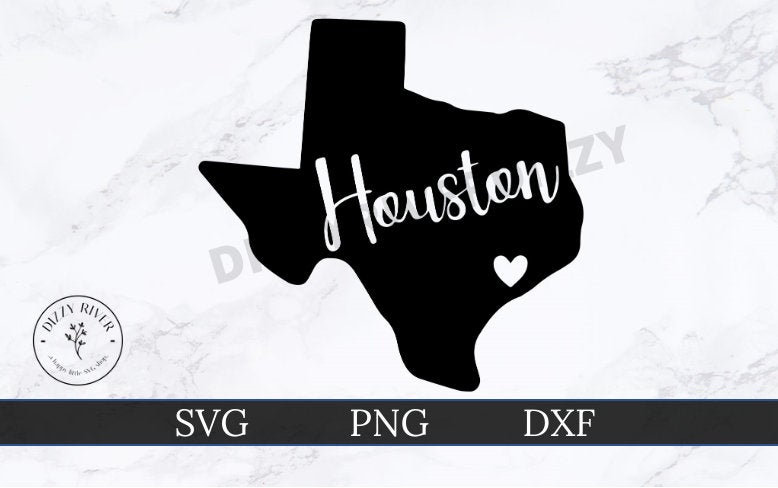 Houston Texas State SVG DXF PNG Cricut Cut File - Etsy