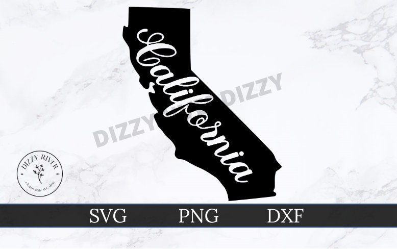 California State SVG / DXF / Png / Cricut Cut File / - Etsy España