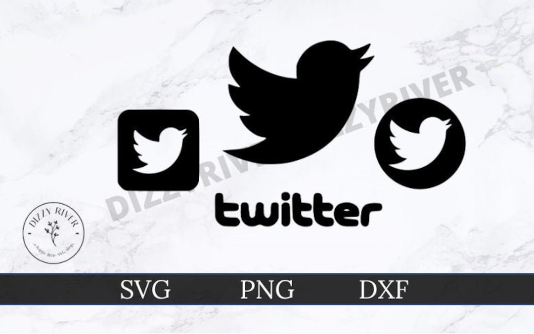 Twitter Logo Bundle SVG | DXF | PNG | Cricut Cut File | Silhouette Cut ...