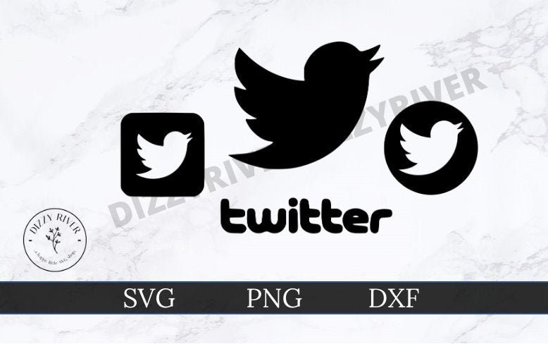 Twitter Logo Bundle SVG DXF PNG Cricut Cut File - Etsy