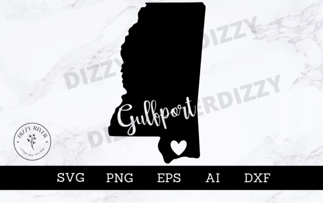 Gulfport Mississippi SVG | DXF | PNG | Eps | Ai | Cricut Cut File ...
