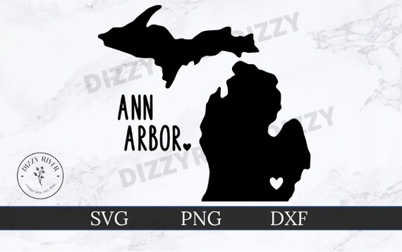 Ann Arbor Michigan SVG DXF PNG Cricut Cut File | Etsy