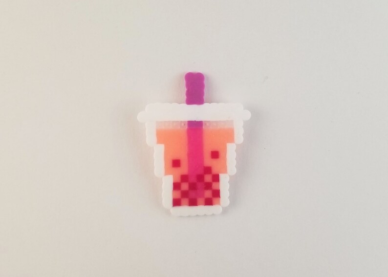 3 Piece Pixel Art Bubble Tea Magnet Set | Etsy