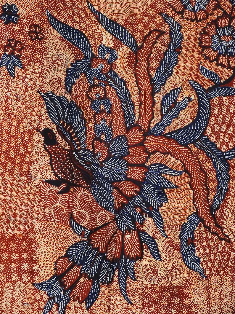 Hand Drawn Indonesian Batik With Phoenix Design, Made in Indonesia ...