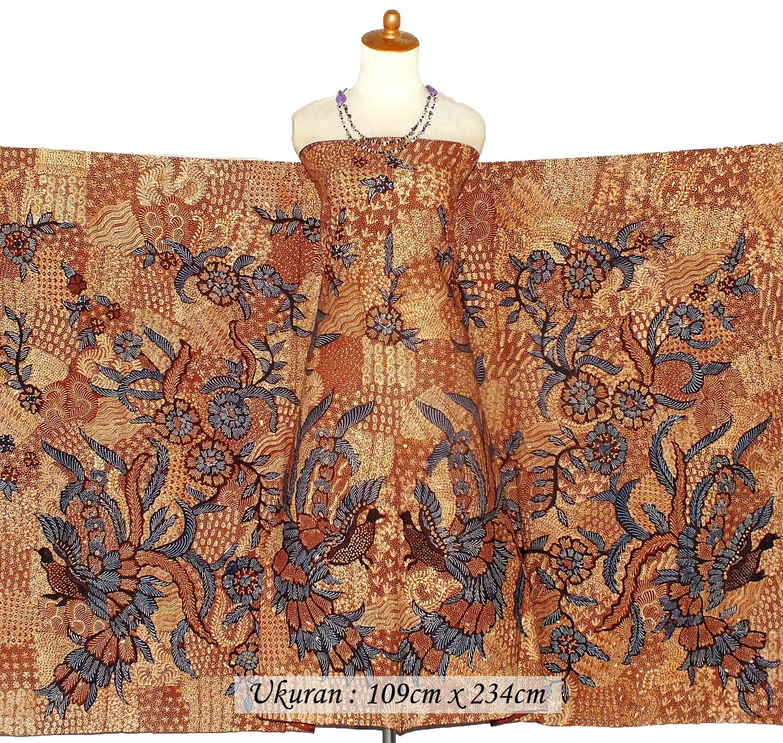 Hand Drawn Indonesian Batik With Phoenix Design, Made in Indonesia ...