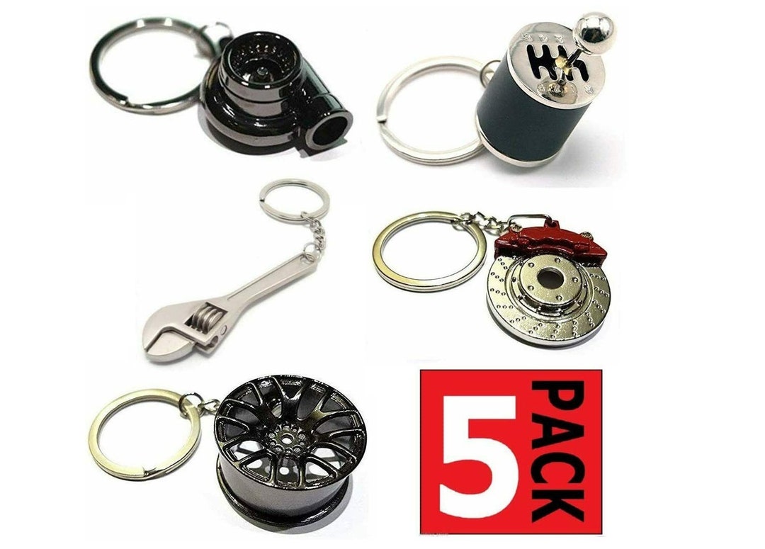 Five Piece Auto Parts Metal Key Chain Turbo, Six Speed Manual Gearbox ...