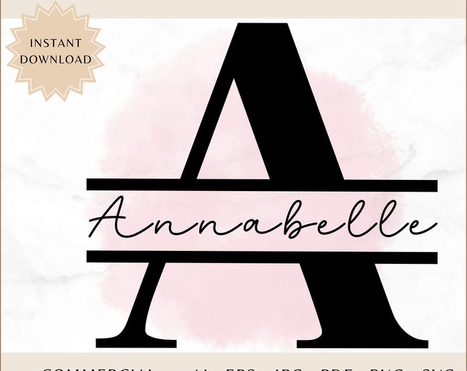 Uppercase B Letter Split Monogram Svg, Alphabet Split Name Frame, Split ...