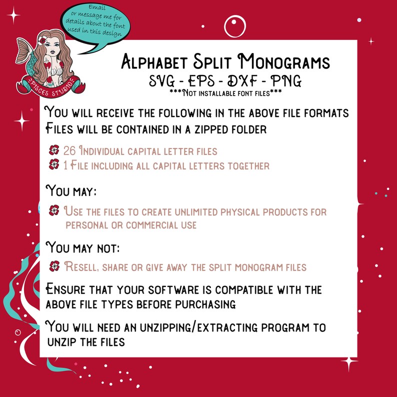 Split Monogram SVG EPS DXF Png Cut Files Alphabet Monogram - Etsy