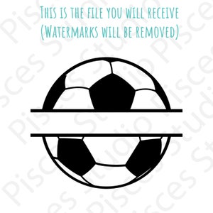 Split Soccer Ball SVG Split Soccer Ball Monogram Soccer - Etsy