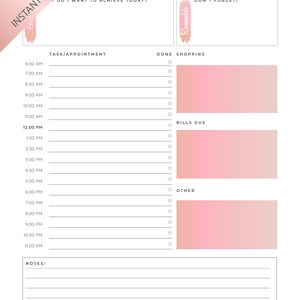 Undated Planner Daily Tracker Printable PDF A4 Letter & - Etsy