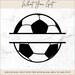 Split Soccer Ball SVG, Split Soccer Ball Monogram, Soccer Balls Svg ...