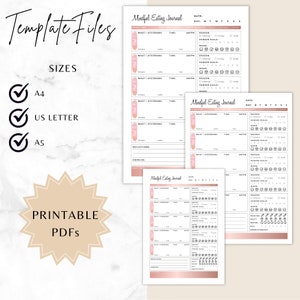 Intuitive Eating Journal | Nutrition Mindset Printable Planner ...