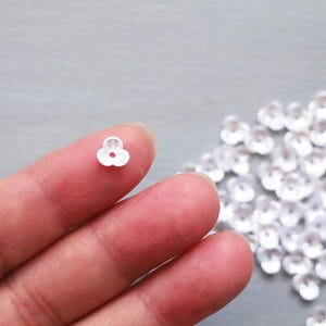 50 PCS 6mm Tiny Flower Beads. Acrylic 3 Petals White Flower Beads. Pearl White Mini Flower Beads ...