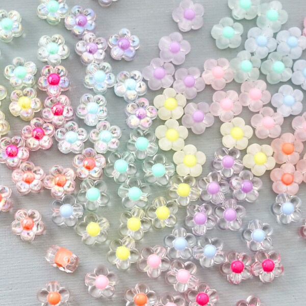Acrylic Flower Beads - Etsy