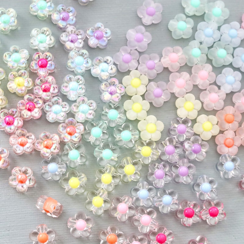 Acrylic Flower Beads - Etsy