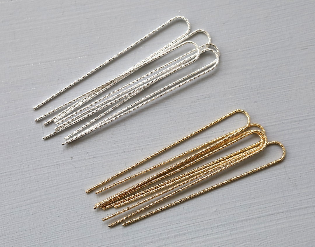 10 PCS Twisted Hair Pins. Simple Hair Fork. Metal Hair U Pins. Bridal ...