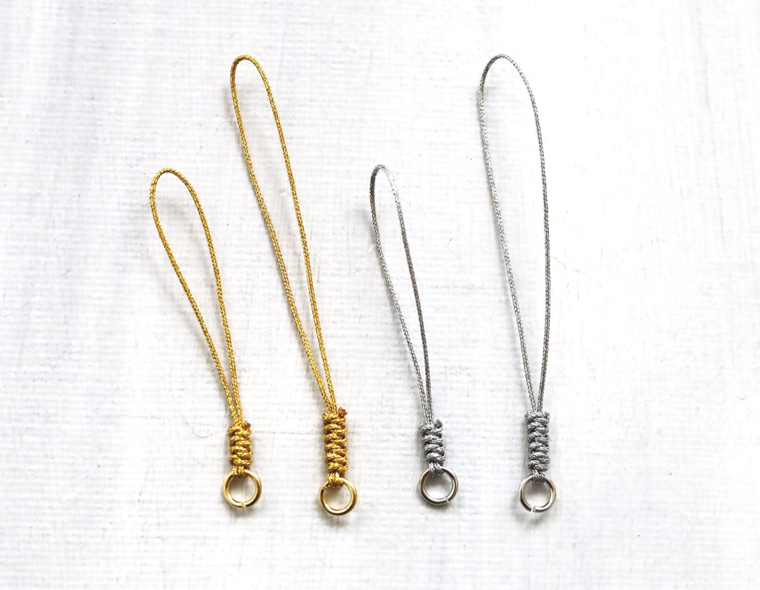 Phone Charm Strap. Silver Gold Handmade Strap. Cell Phone Accessories ...