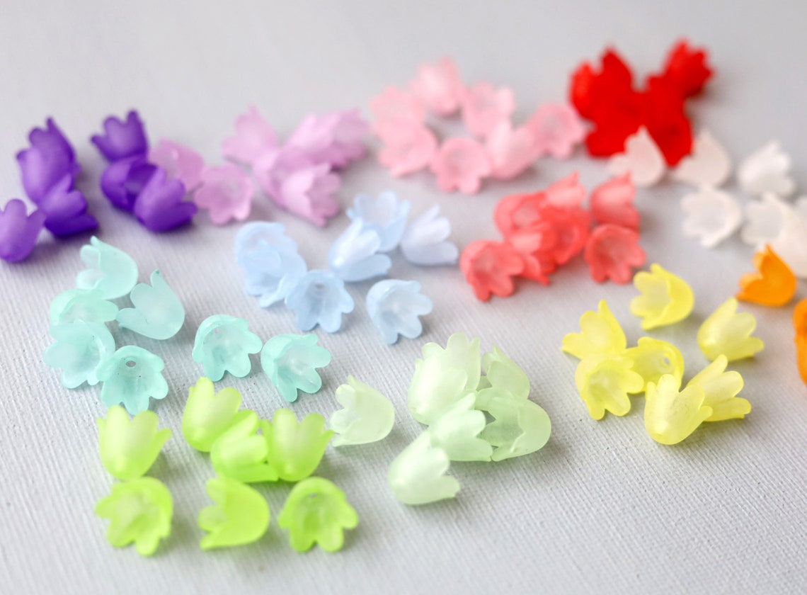 30 Pcs 10mm Bell Flower Beads Lily Of The Valley Flower Etsy