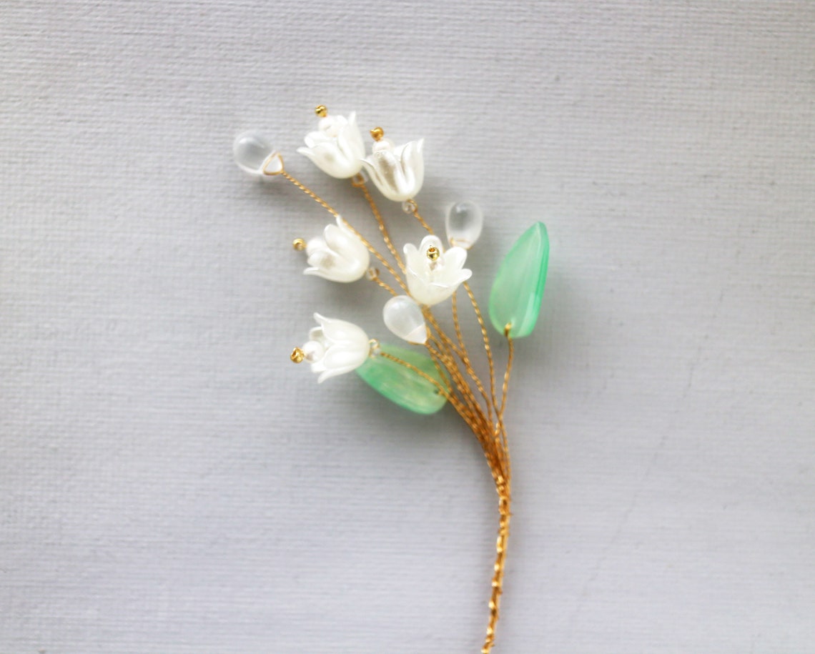 30 Pcs 10mm Bell Flower Beads Lily Of The Valley Flower Etsy
