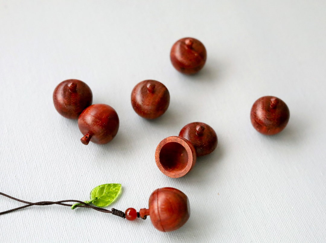 22mm Apple Container Pendant. Wood Apple Keepsake. Unique Wooden ...