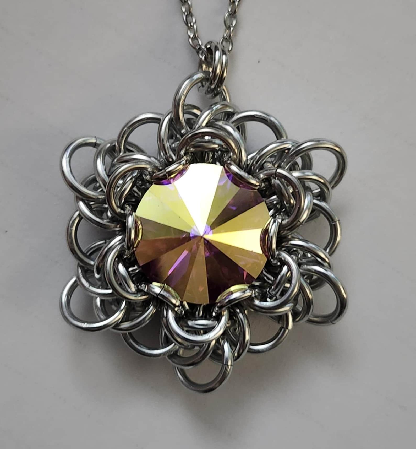 Neptune & Jupiter Chainmail Pendant Tutorial With Rivoli Capture. 3 ...