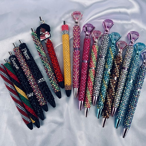 Rhinestone Refillable Bling Pen - Etsy
