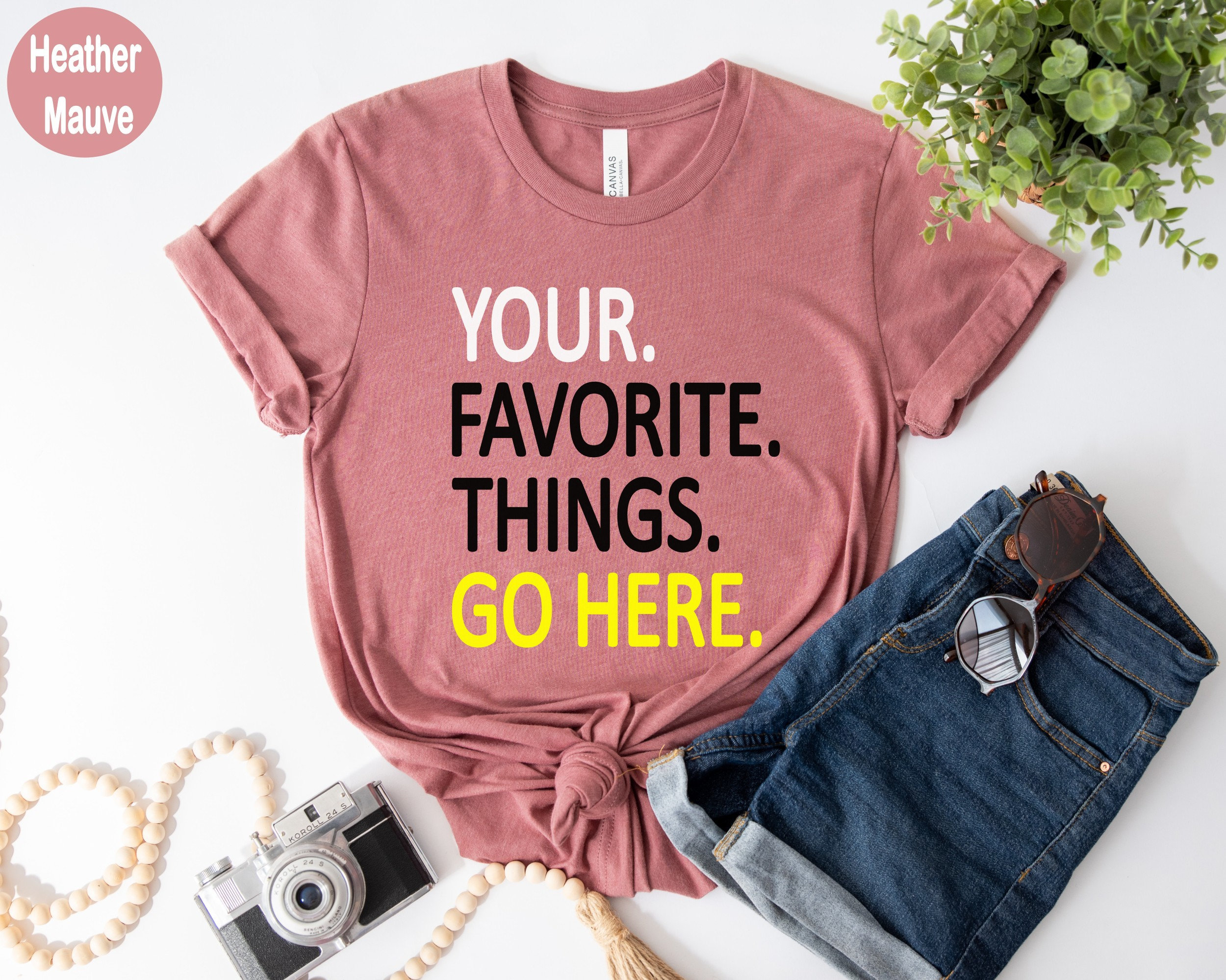 Custom Four Favorite Things Shirt, Custom Name List Shirt, 4 Favorite ...