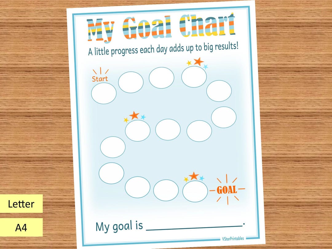 Goal Chart/printable Reward Chart for Kids/chores Tracker ...