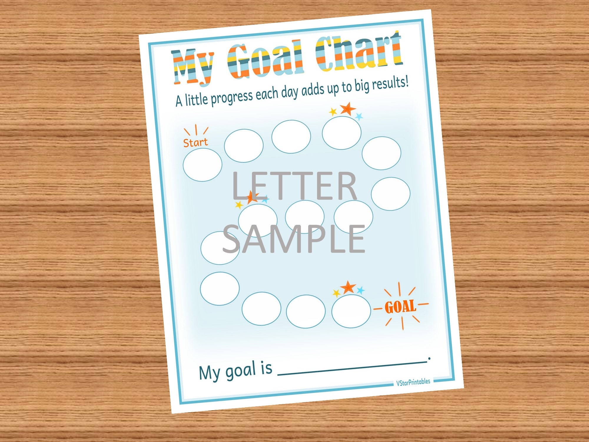 Goal Chart/printable Reward Chart for Kids/chores Tracker ...