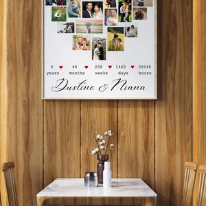 4th Year Anniversary Photo Collage, Number 4 Collage, Canva Collage ...