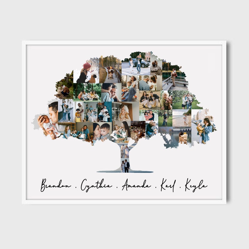 Personalized Family Tree Collage Family Tree Photo Collage - Etsy