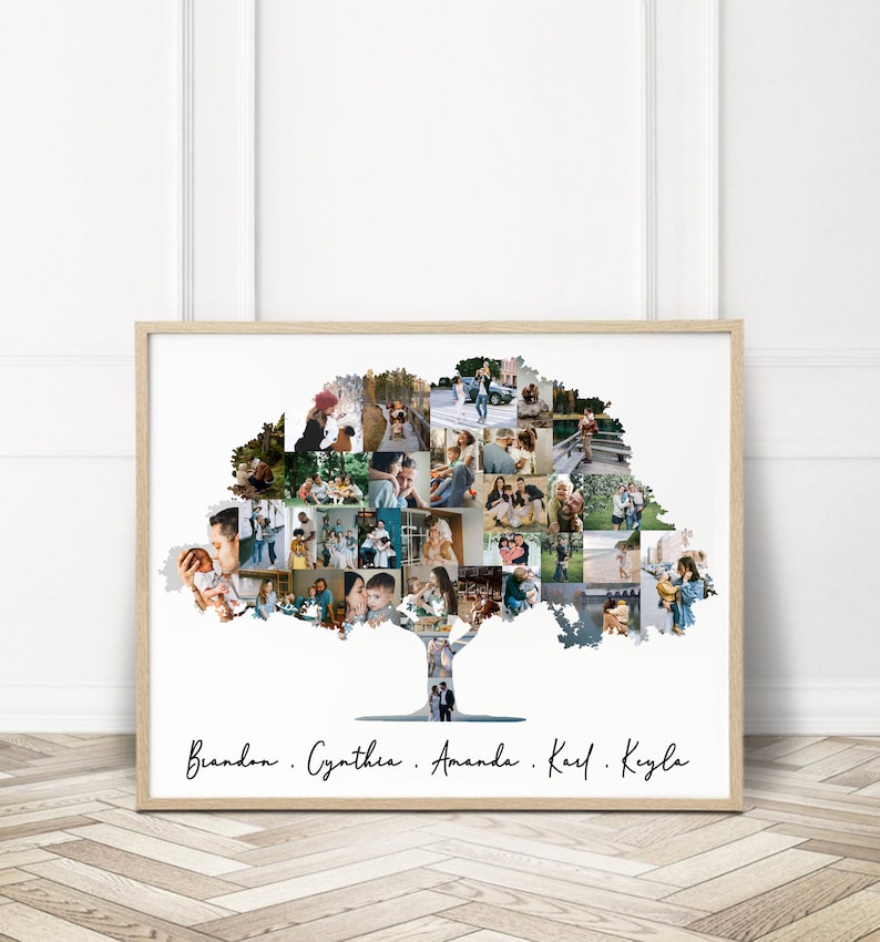 Personalized Family Tree Collage Family Tree Photo Collage - Etsy