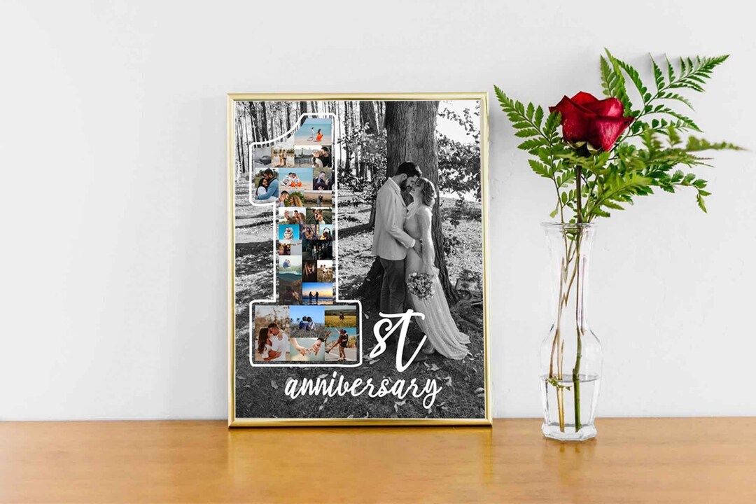 Our First Year Together Personalized Photo Collage, One Year ...