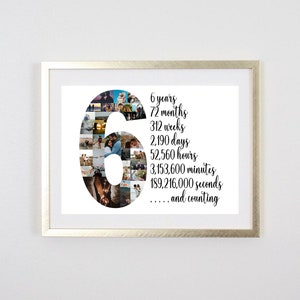 Custom 6th Anniversary Gift for Husband, 6 Years Together, 6 Years ...