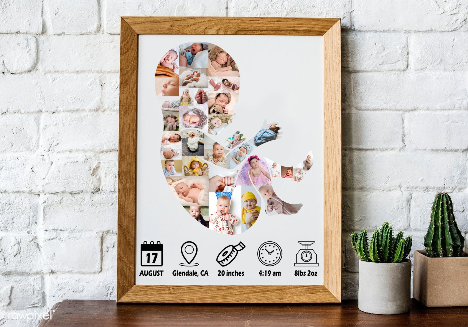 Personalize Newborn Baby Stats Poster Baby Birth Details - Etsy