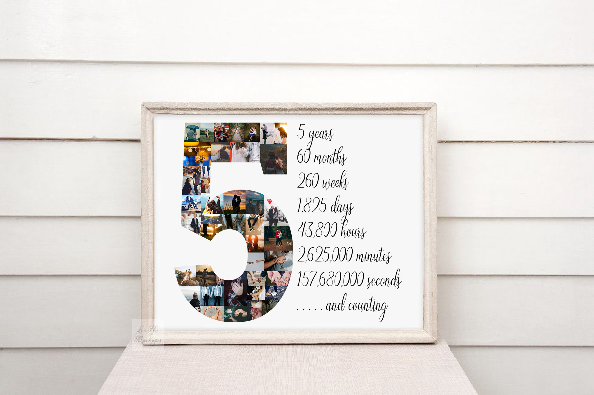 Custom 5th Anniversary Gift for Her 5 Year Anniversary Fifth | Etsy