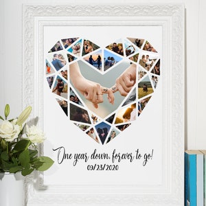One Year Down Forever to Go Custom One Year Anniversary - Etsy