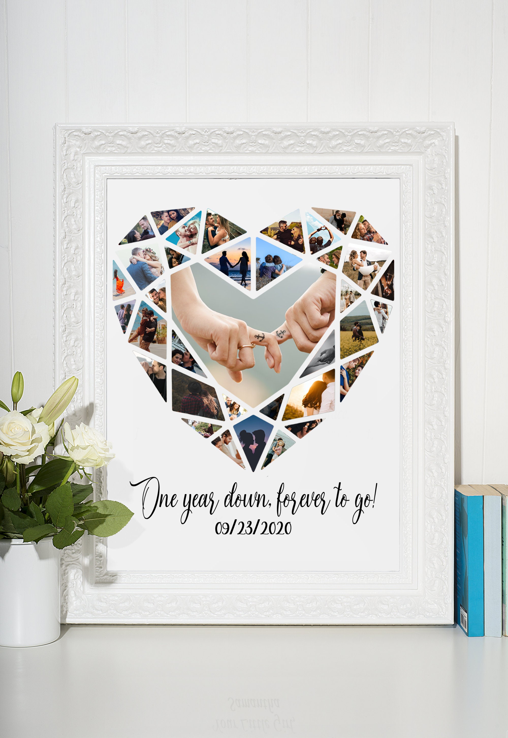 One Year Down Forever to Go Custom One Year Anniversary - Etsy