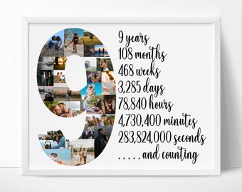 Number 9 Collage - Etsy