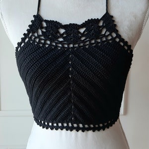 Handmade Crochet Cropped Top, Open Back Crochet Top, Small/medium Size ...