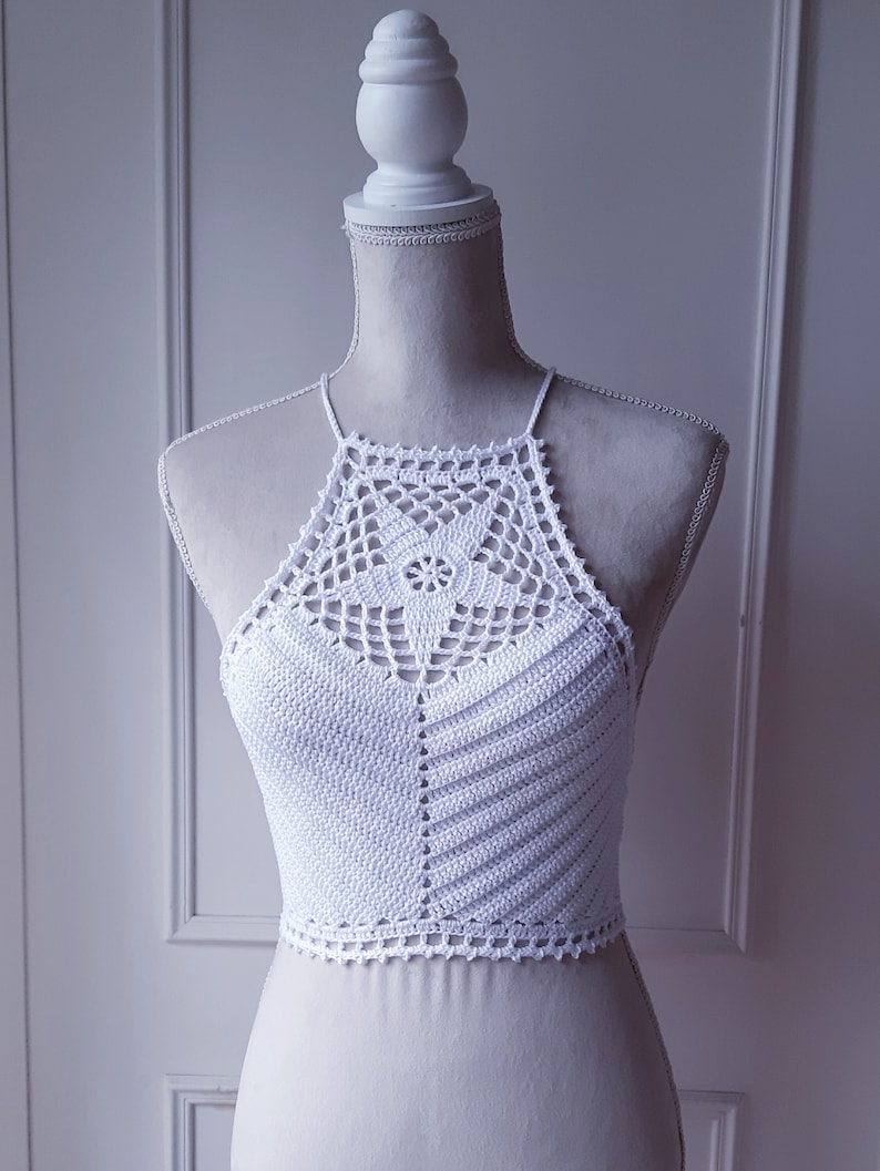Handmade Crochet Top, Open Back Crochet Top, Small Size Top, 14 Colors ...