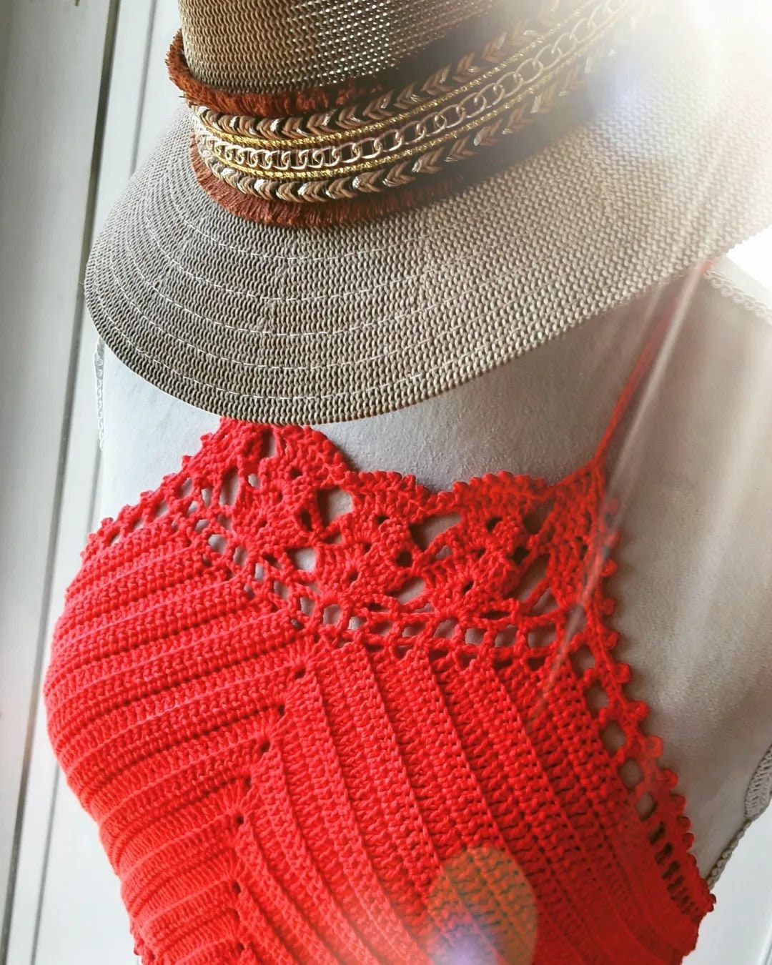 Handmade Crochet Cropped Top Open Back Crochet Top Small - Etsy