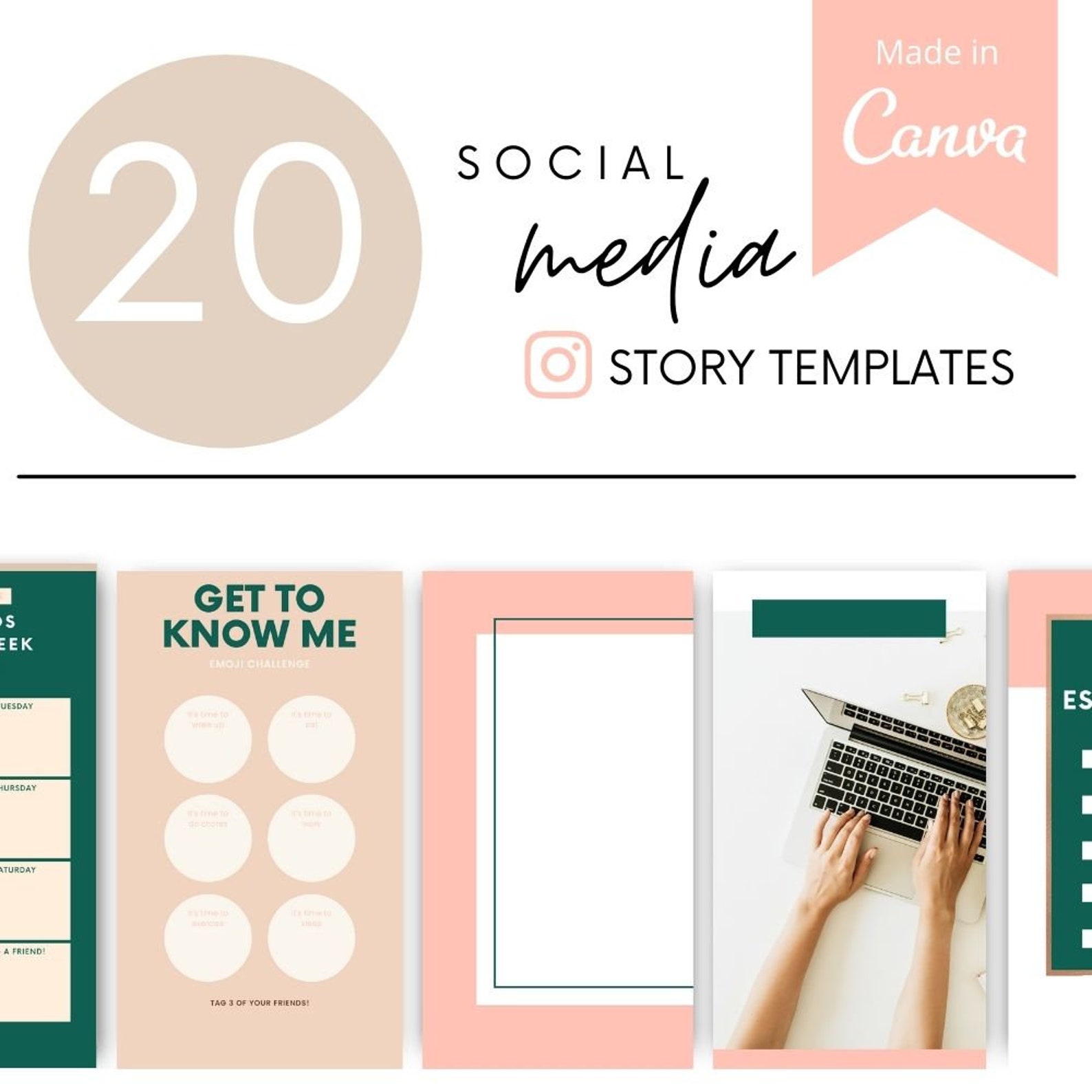 Social Media Bundle | 35 Templates | Instagram Posts and Stories ...