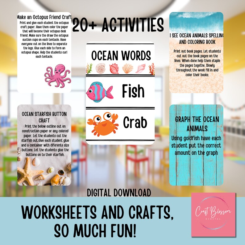 Beach / Ocean Pre-k Packet Preschool Worksheets, Pre-k Activities ...