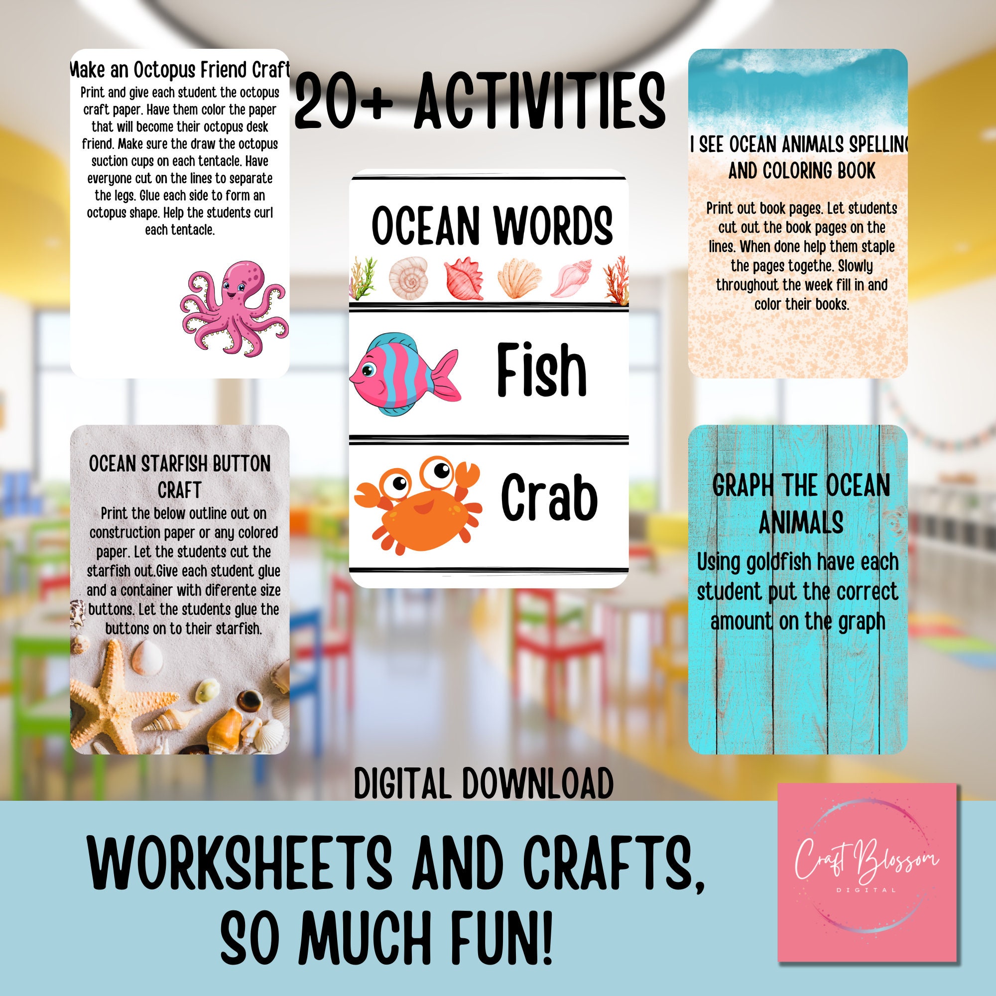 Beach / Ocean Pre-k Packet Preschool Worksheets, Pre-k Activities ...